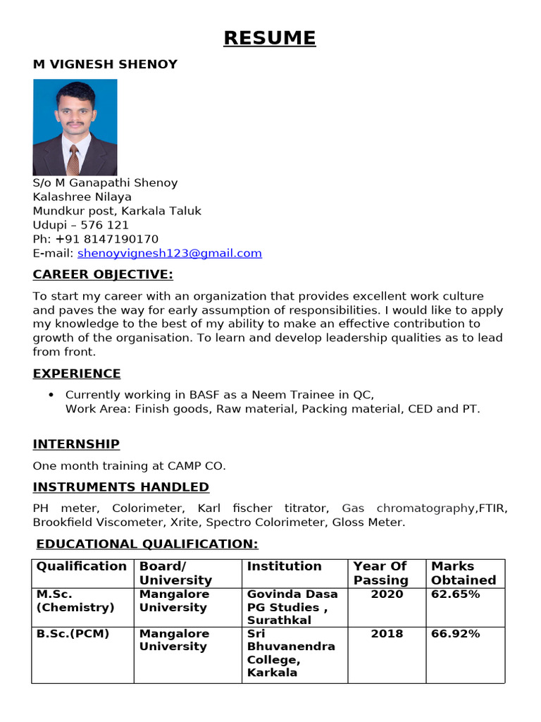 Vignesh Resume-1 | PDF