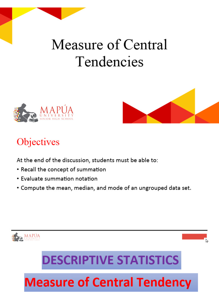 Understanding Central Tendencies | PDF | Mode (Statistics) | Mean