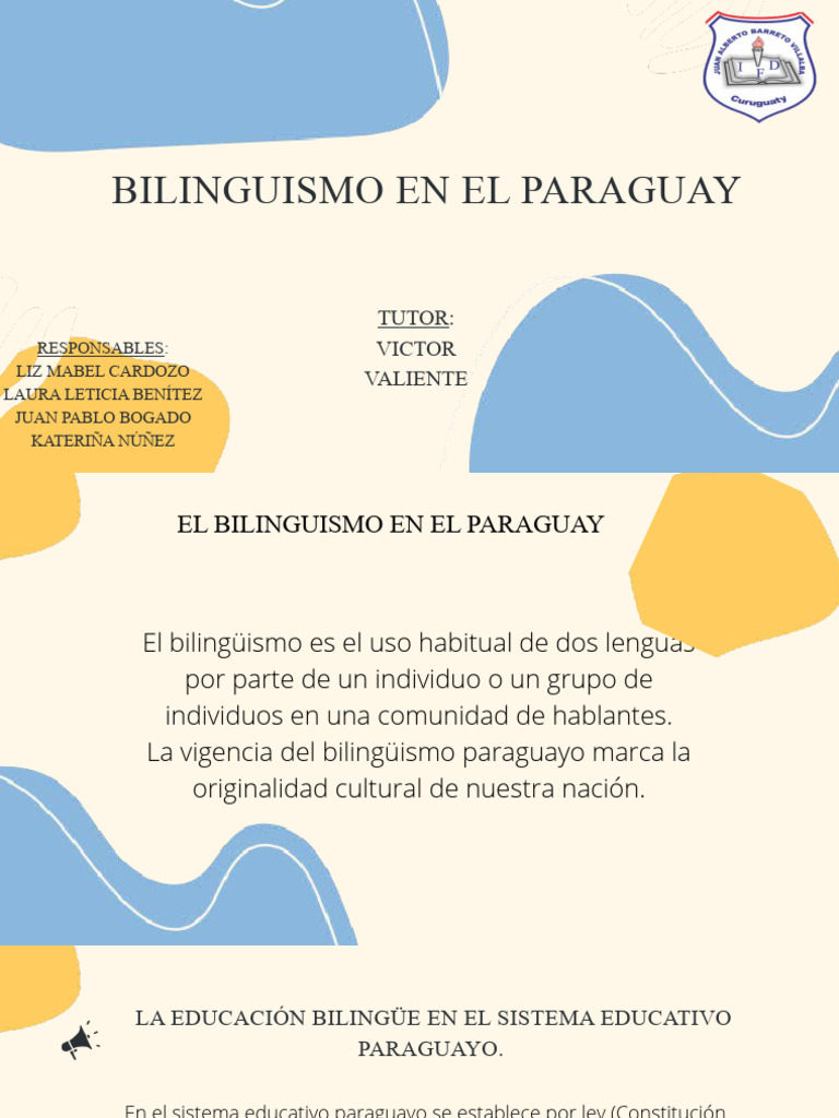 Presentación de Bilinguismo | PDF | Multilingüismo | Aprendizaje