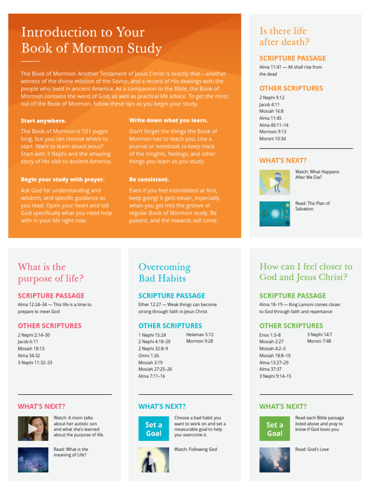 Introduction To Your Book of Mormon Study | PDF | Book Of Mormon | Mormonism