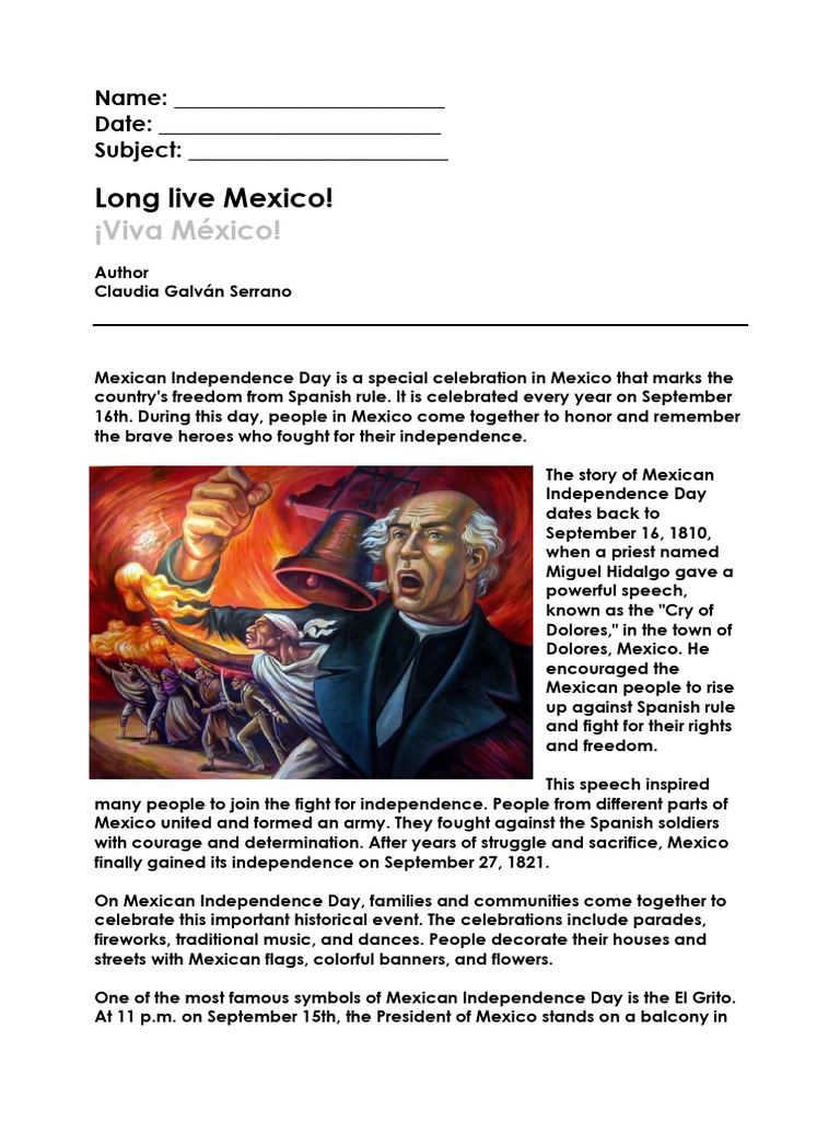 Celebrating Mexican Independence Day | PDF | Mexican Folklore ...