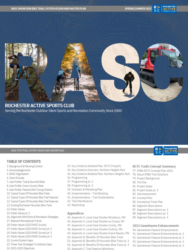 RASC Mountain Bike Master Plan | PDF | Mountain Biking | Trail