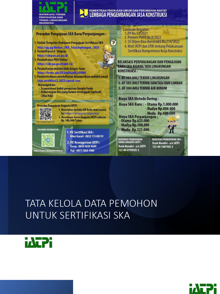 Manual Proses Perpanjangan dan Pengajuan SKA di IATPI | PDF