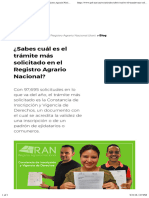 Funciones y Trámites del RAN en México | PDF | Reforma agraria | Regulación