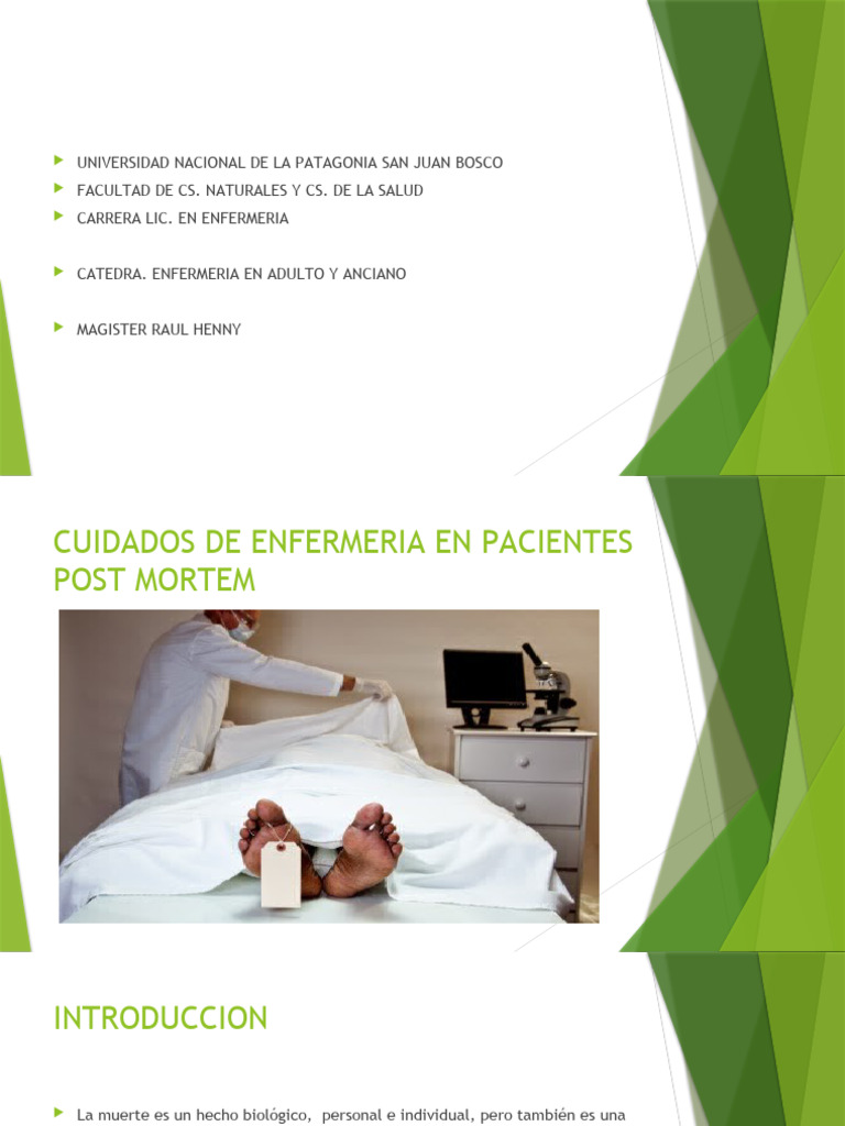 Cuidados Post Mortem | PDF | Muerte | Cuidado de la salud