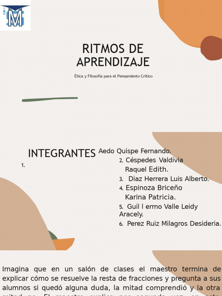 Ritmo de Aprendizaje | PDF | Aprendizaje | Mente