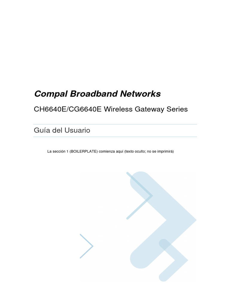 Router Ono CBN | PDF | Red de computadoras | Wifi