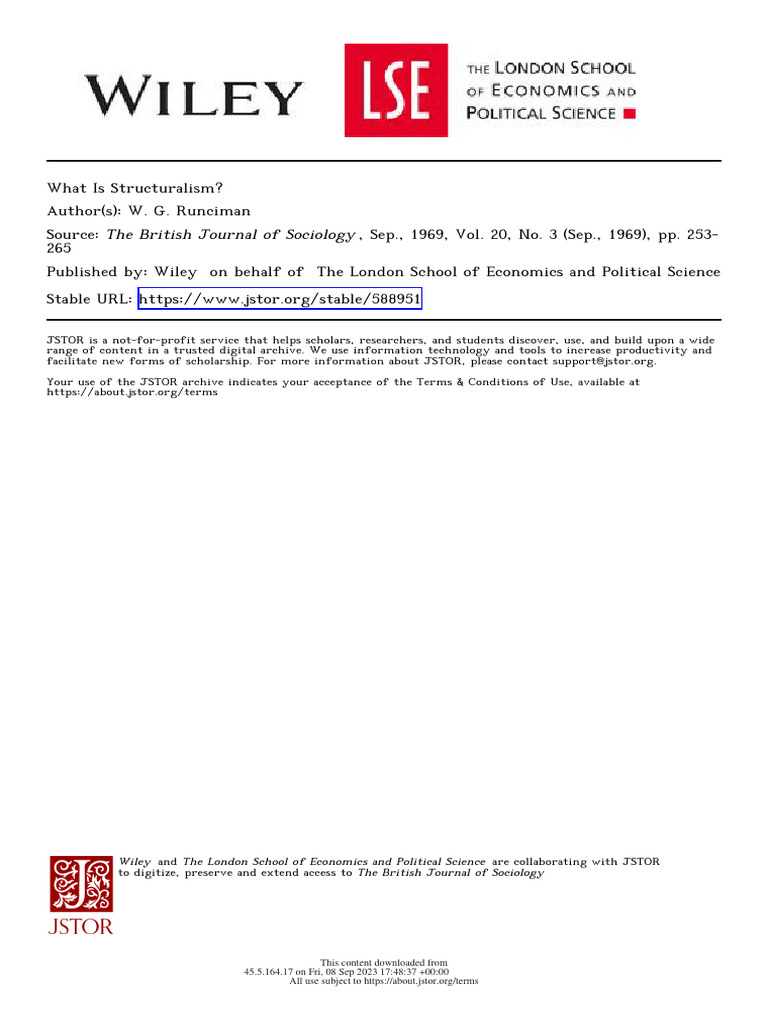 What Is Structuralism | PDF | Epistemology | Immanuel Kant