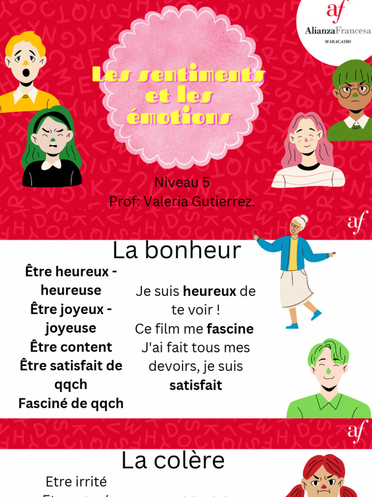 Les Sentiments Et Les Émotions | PDF