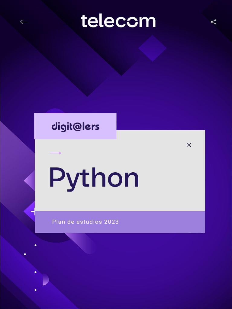 Desarrollo Python Digitalers | PDF | Plan de estudios | Ordenador portátil