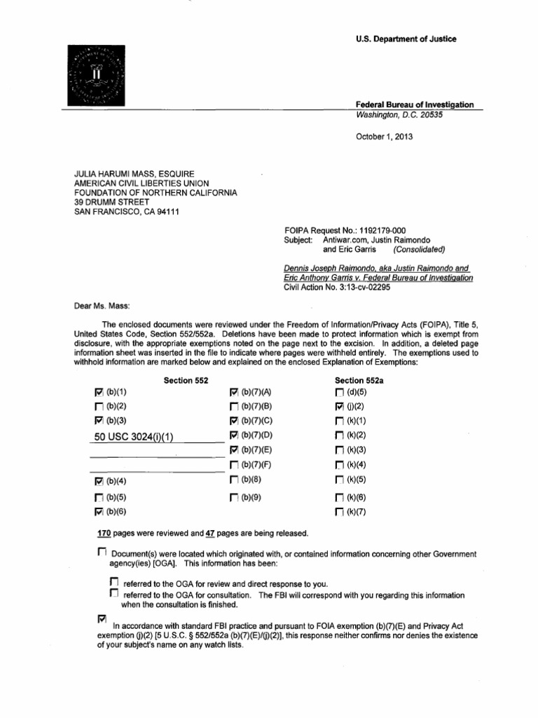 Antiwar FBI File | PDF | Freedom Of Information Act (United States ...