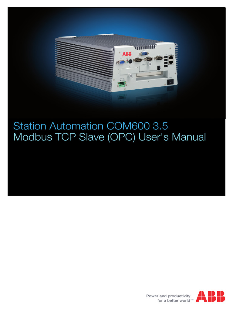 COM600 3.5 Modbus TCP Slave OPC Usg 756914 ENb | Download Free PDF | Transmission Control ...