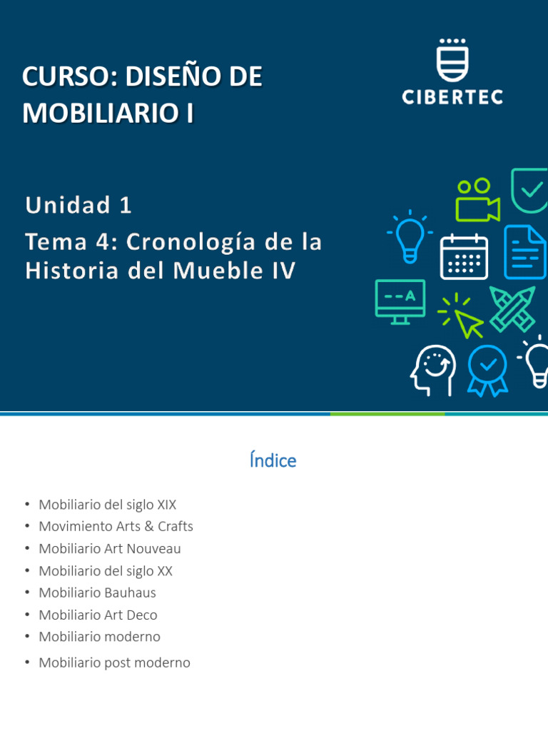 PPT Unidad 01 Tema 04 2023 03 Diseño de Mobiliario I (SP2374) | PDF | Art Nouveau | Mueble
