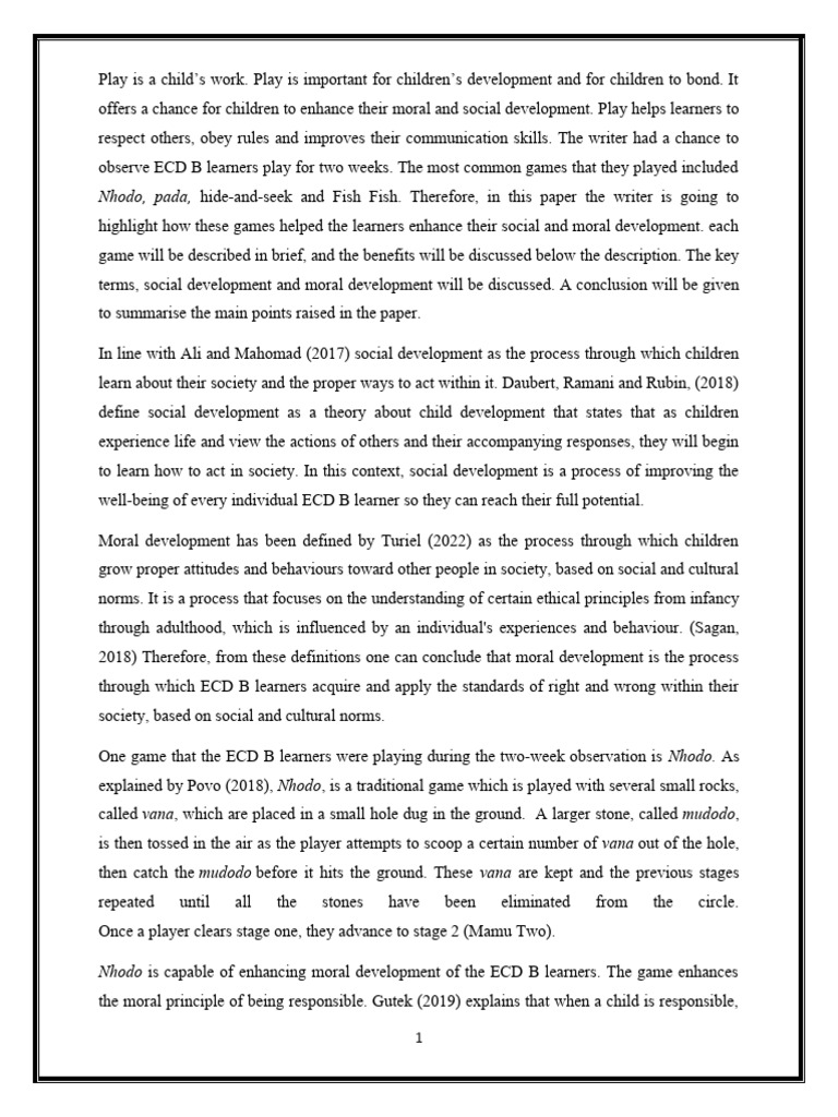 Free Play Games | PDF | Learning | Psychological Concepts