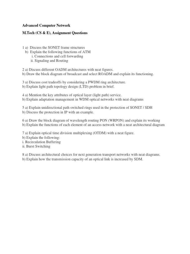 ACN Assignment Questions | PDF