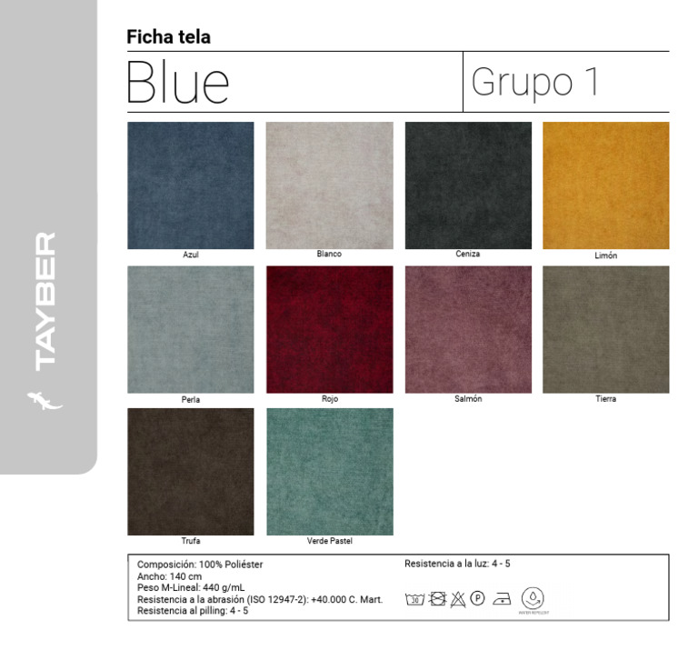 Tayber Muestrario Tela Blue | PDF
