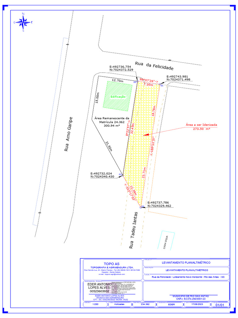 Mapa Do Terreno Derli Salete | PDF