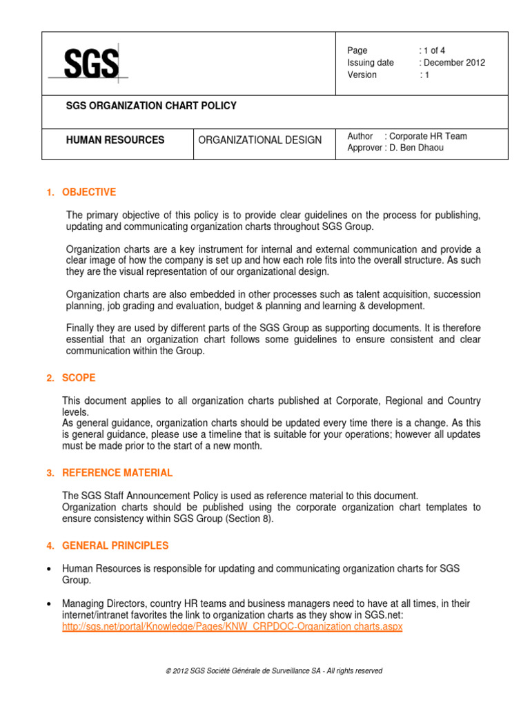 Organization Chart Policy | PDF | Human Resources | Human Resource ...