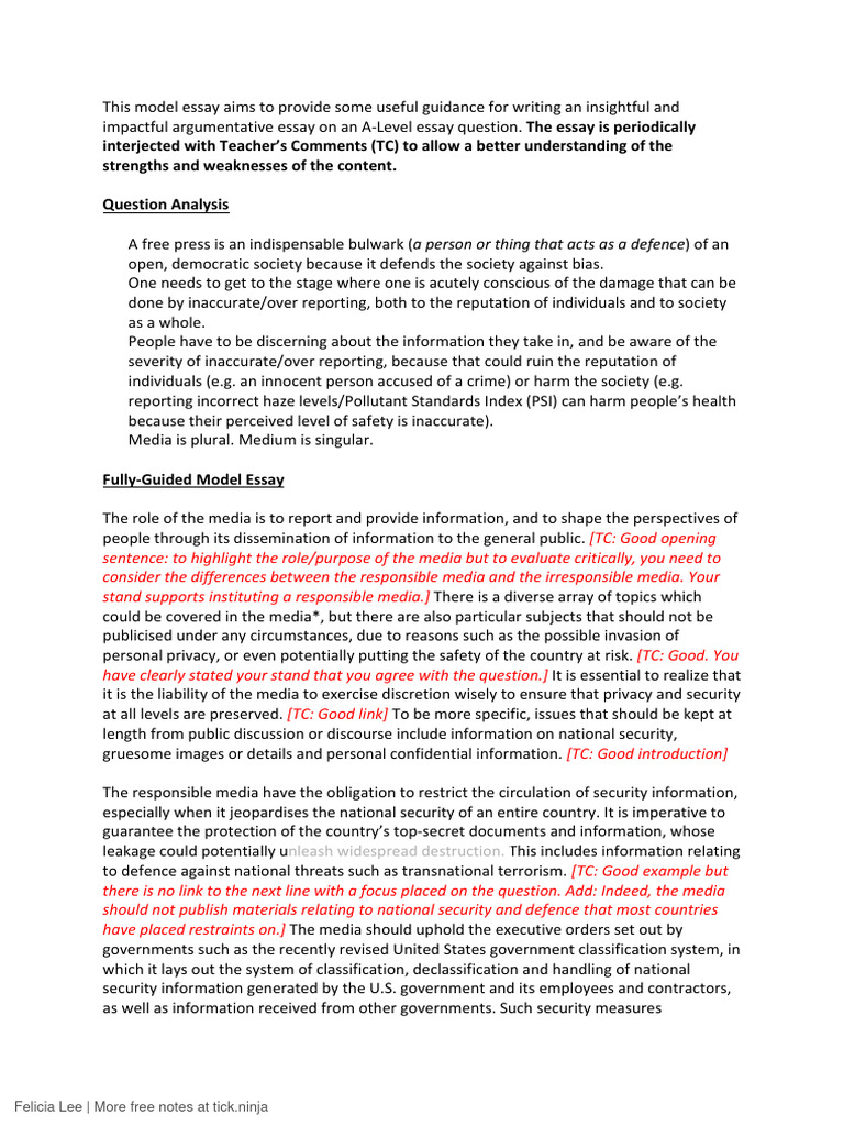 ELL Sample Essay | PDF | Classified Information | Privacy