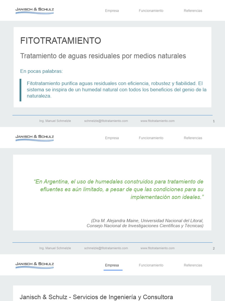 Fitotratamiento Janisch Schulz | PDF | Aguas residuales | Humedal