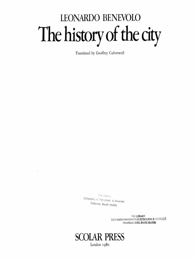 3a Benevolo - The History of The City-1 | PDF