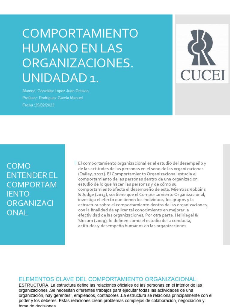 Comportamiento Humano en Las Organizaciones | PDF | Motivación | Motivacional
