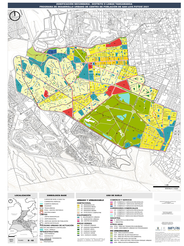 Mapa de Zonificación Parque Tangamanga | PDF | Cartografía | Datos ...
