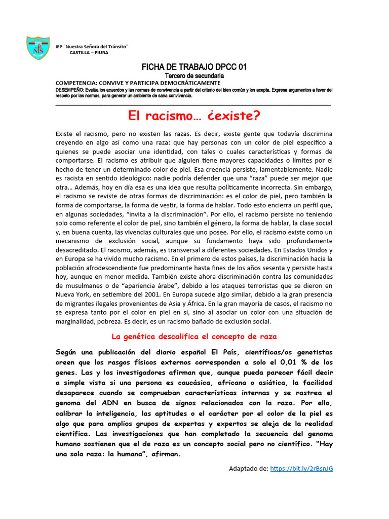 EL Racismo | PDF | Racismo | Discriminación y relaciones raciales