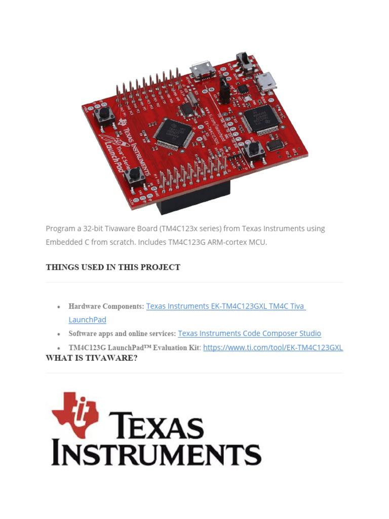 Tinaware Launchpad | PDF | Microcontroller | Embedded System