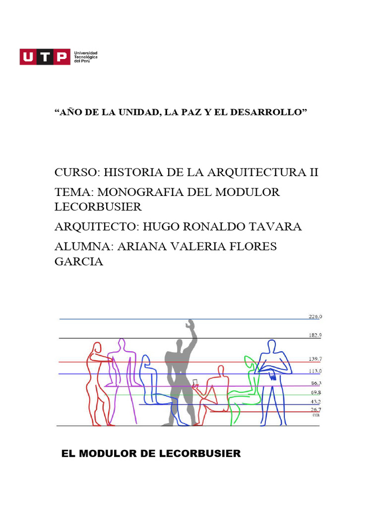 Modulor de Le Corbusier: Proporciones en Arquitectura | PDF | Arte