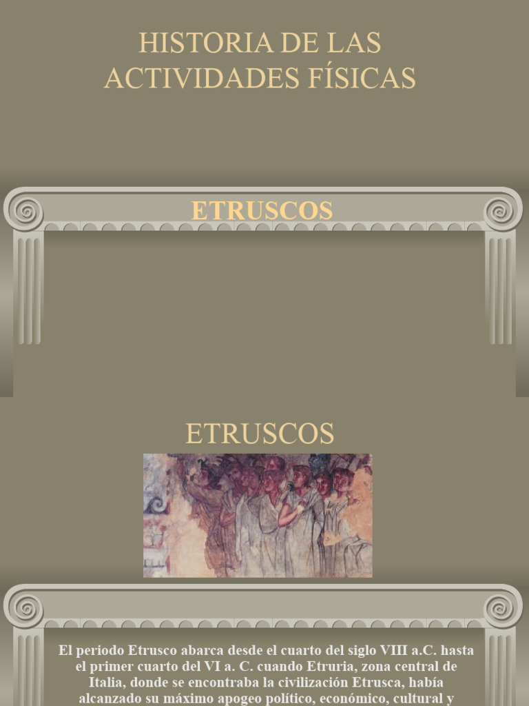 Actividades Físicas de los Etruscos | PDF | Civilización Etrusca | Roma ...