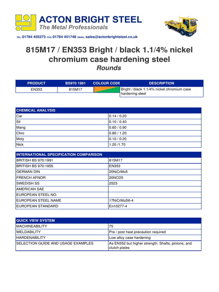 EN353 Steel: Properties and Specifications | PDF
