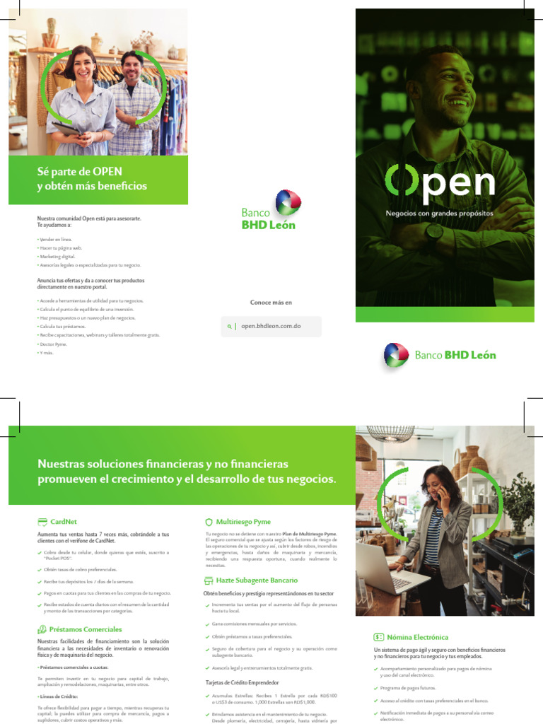 Brochure OPEN | PDF | Tarjeta de crédito | Bancos