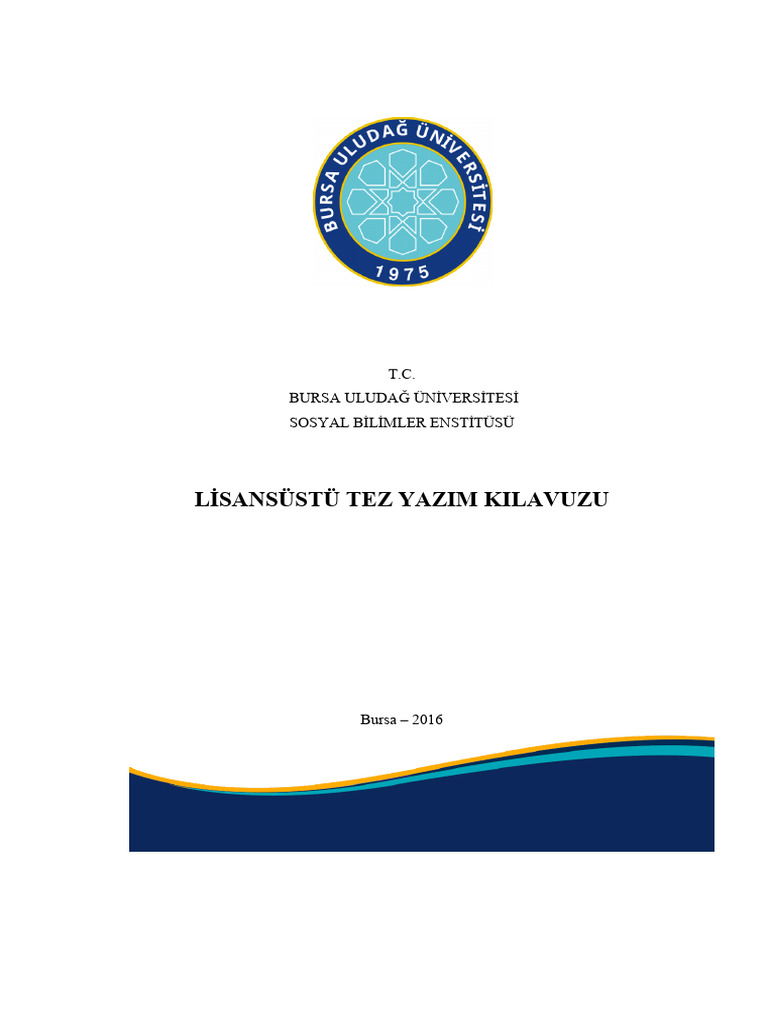Tez Yazım Kılavuzu | PDF