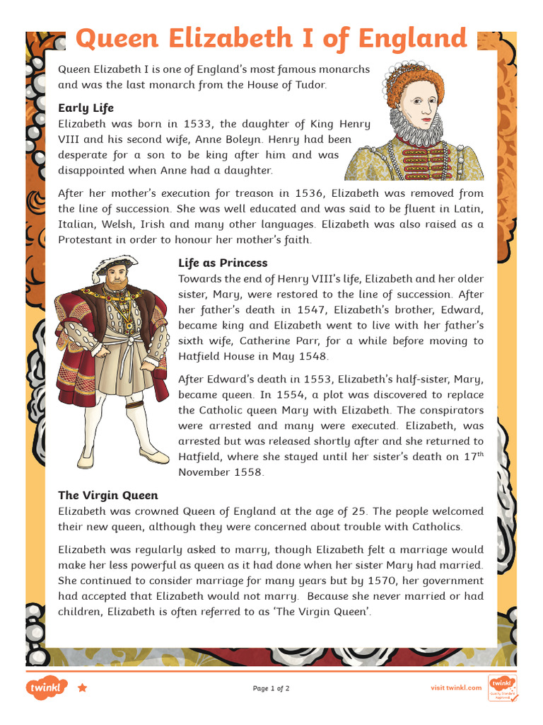 Queen Elizabeth 1 | PDF | House Of Tudor | Anne Boleyn