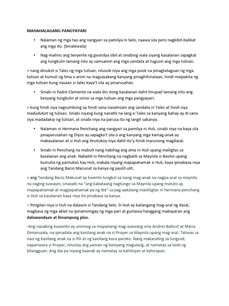 Mahahalagang Pangyayari | PDF
