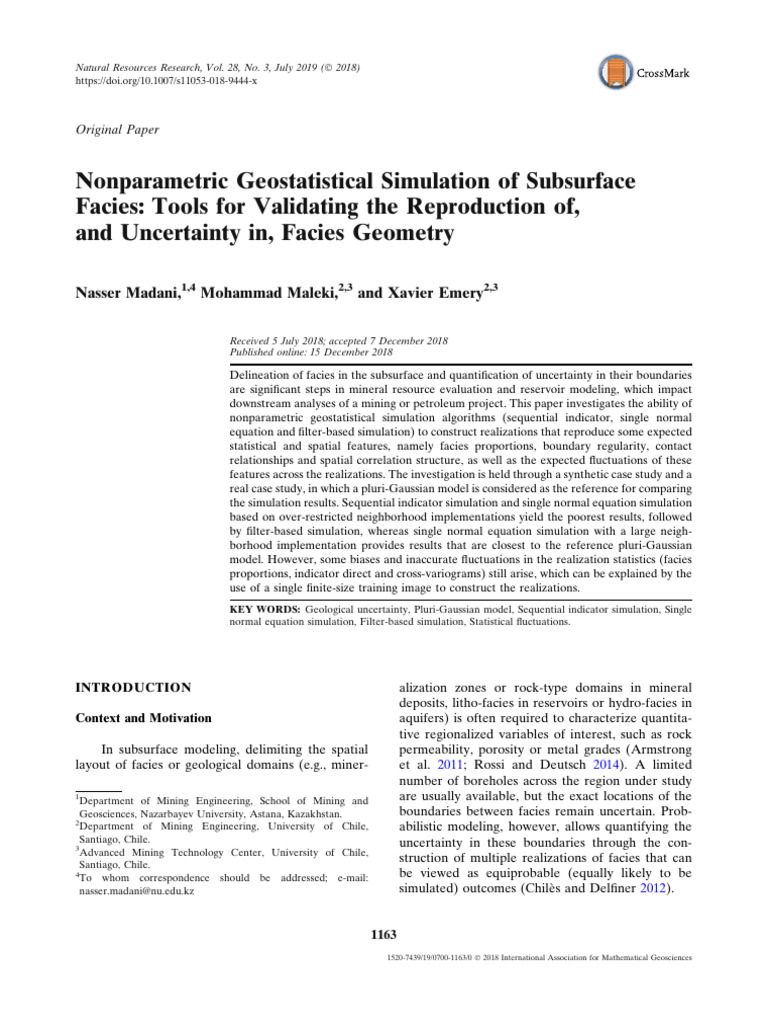 Nonparametric Geostatistical Simulation | PDF | Simulation | Normal Distribution
