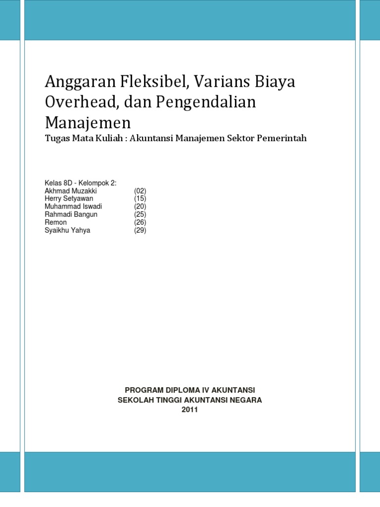 Anggaran Fleksibel Dan Varians | PDF