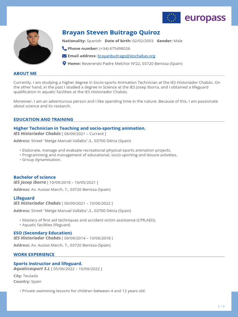 CV - Brayan Steven Buitrago Quiroz | PDF