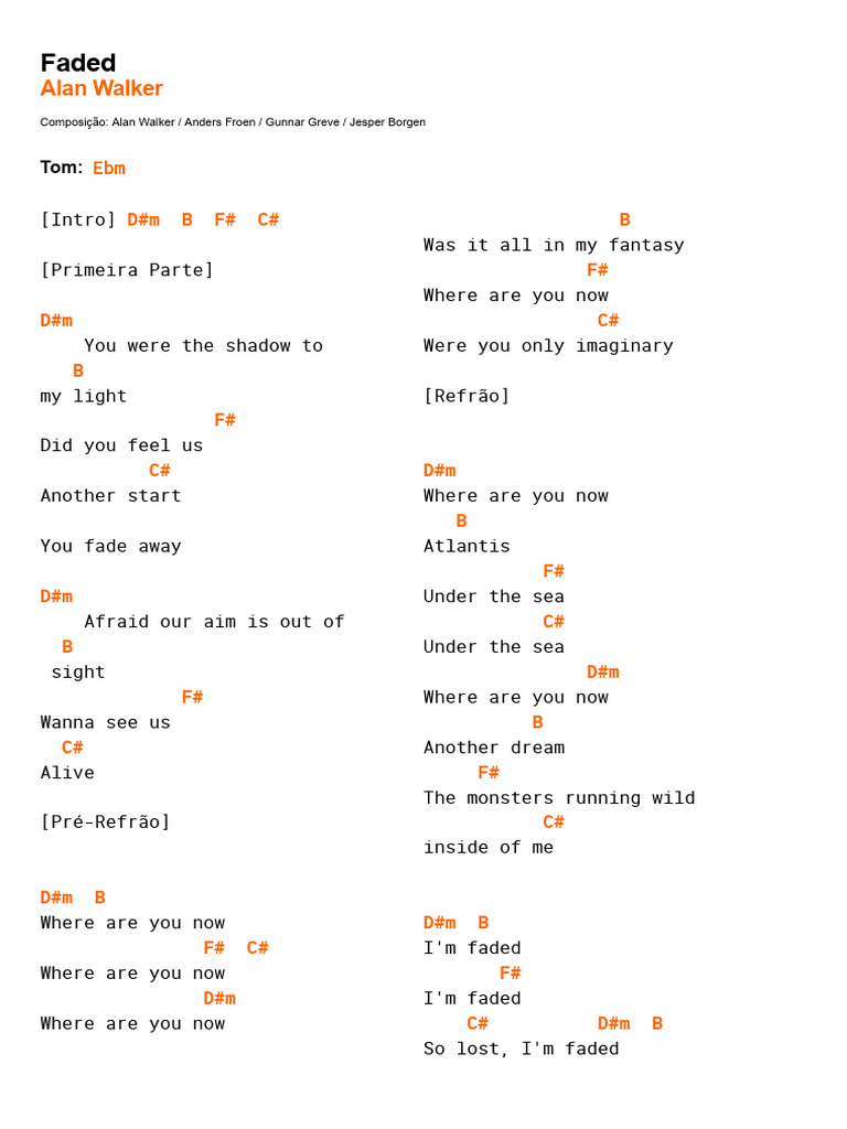 Alan Walker. Faded | PDF