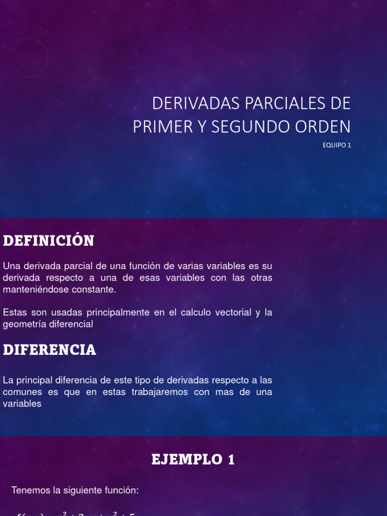 Derivadas Parciales de Primer y Segundo Orden | PDF | Derivado | Ecuación diferencial parcial