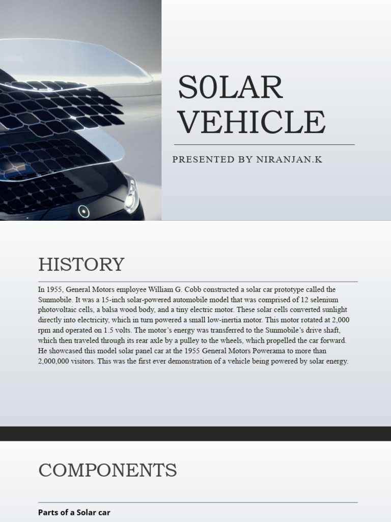 Solar Vehicle | PDF | Brake | Solar Power