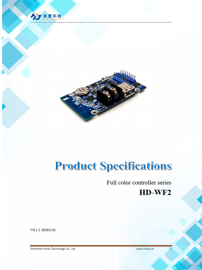 HD-WF2 Specification V6.1.1 | PDF | Rgb Color Model | Electronics