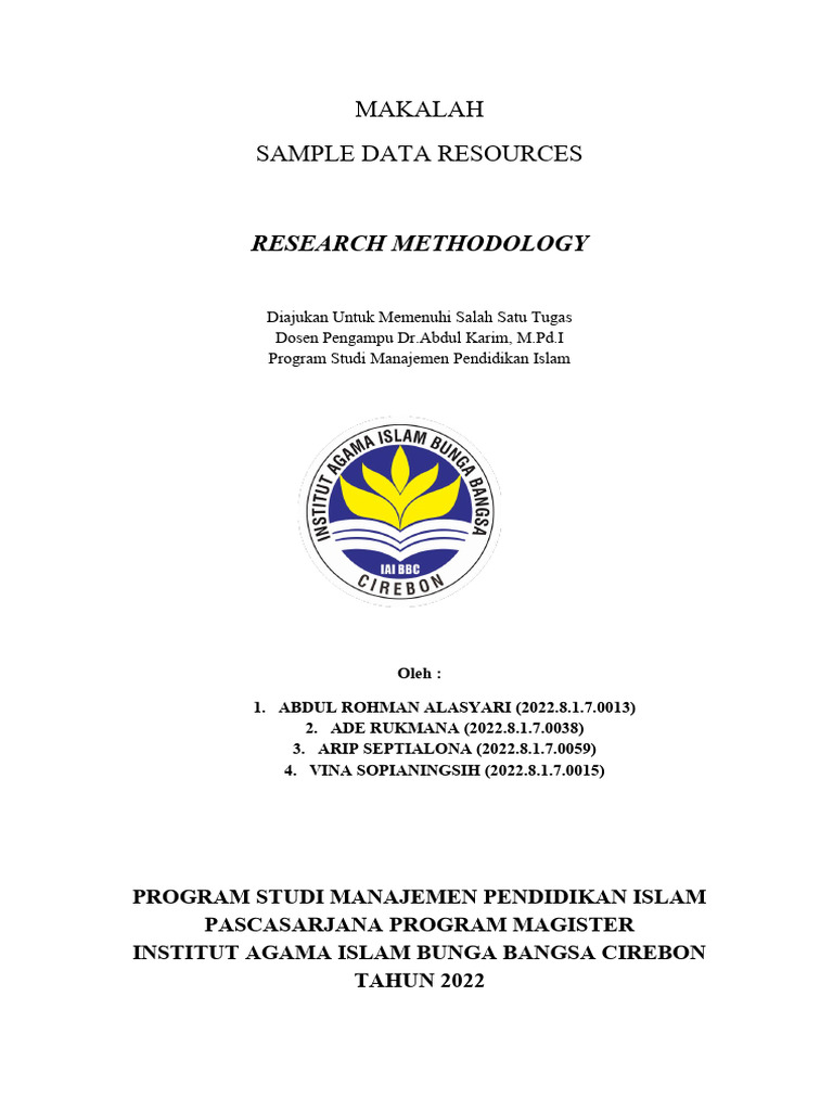 Sumber Data Penelitian: Primer & Sekunder | PDF | Karier & Perkembangan