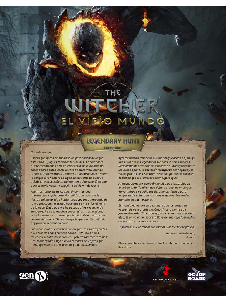 The Witcher Legendary Hunt | PDF | Leyendas sobrenaturales | Folklore