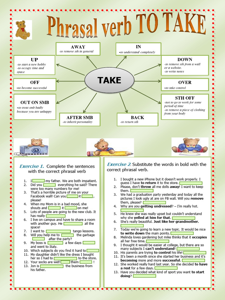 Phrasal Verb To Take | PDF | Linguistics