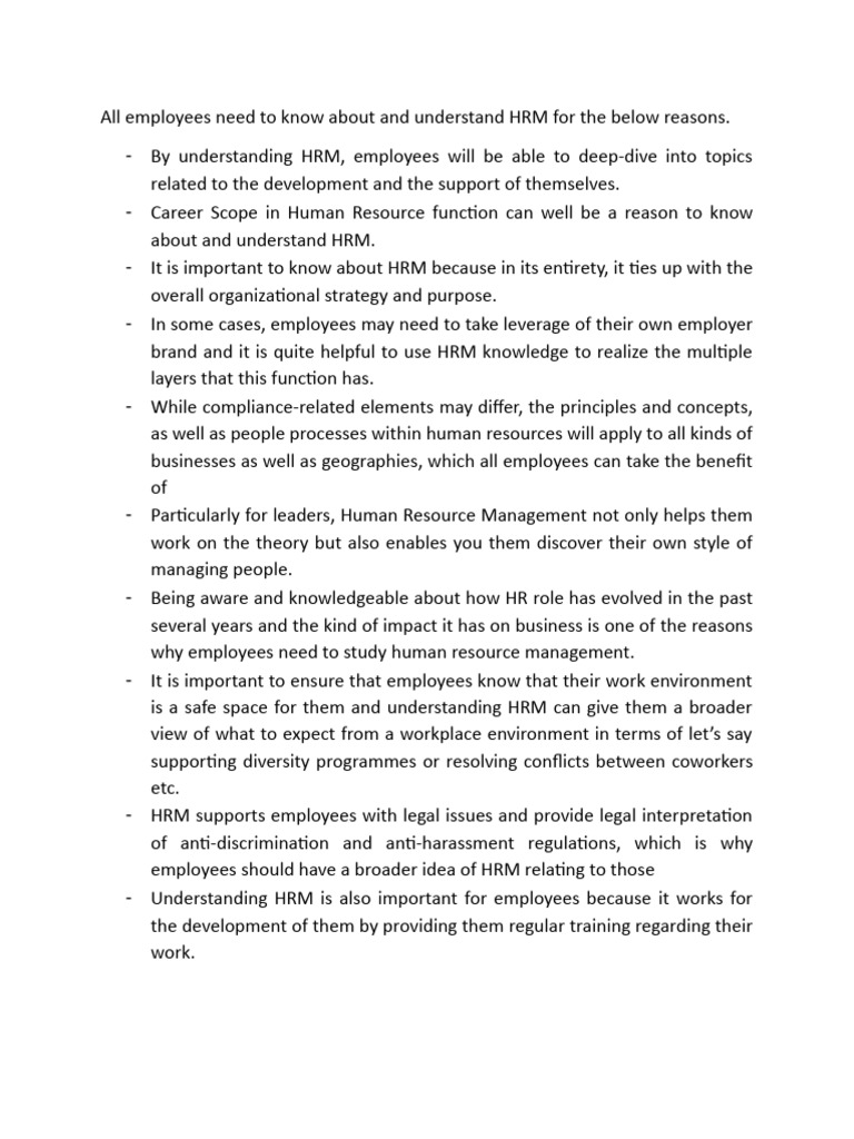 What Are The Reasons That All Employees Need To Know About and ...