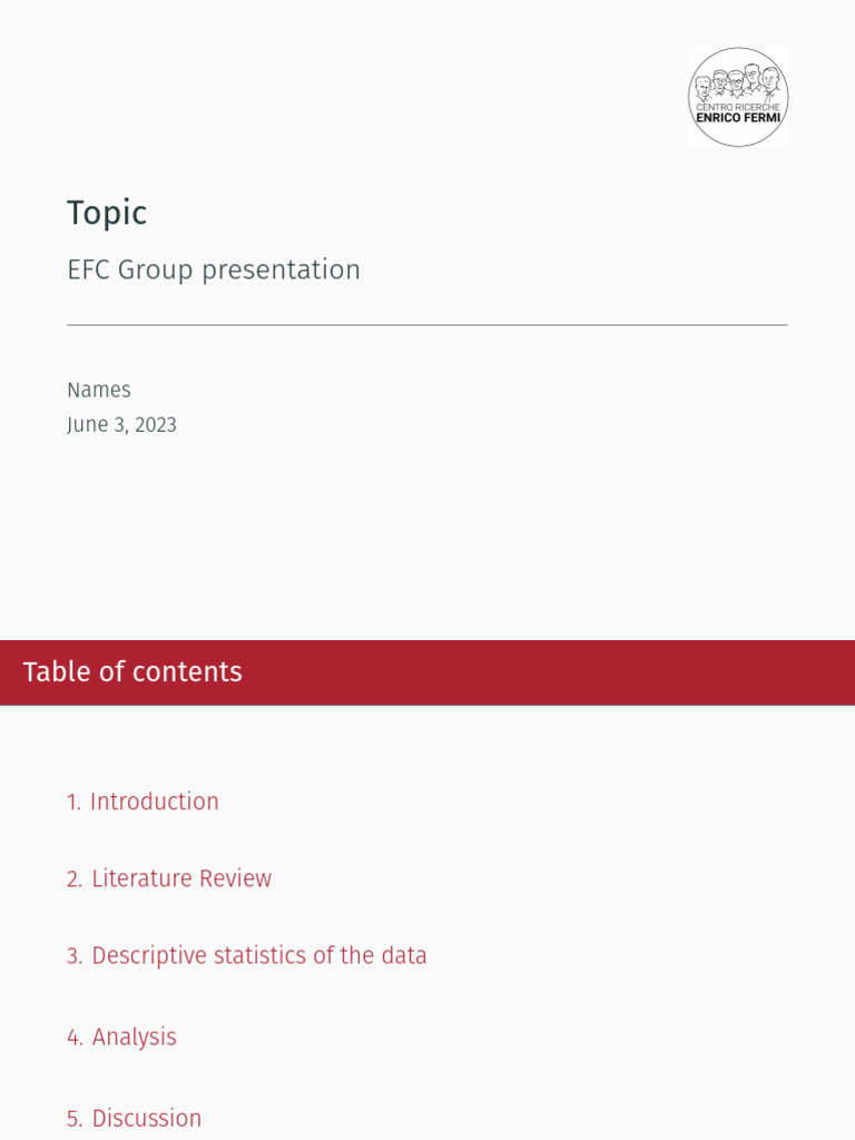 Efc School Group Work Presentation | PDF