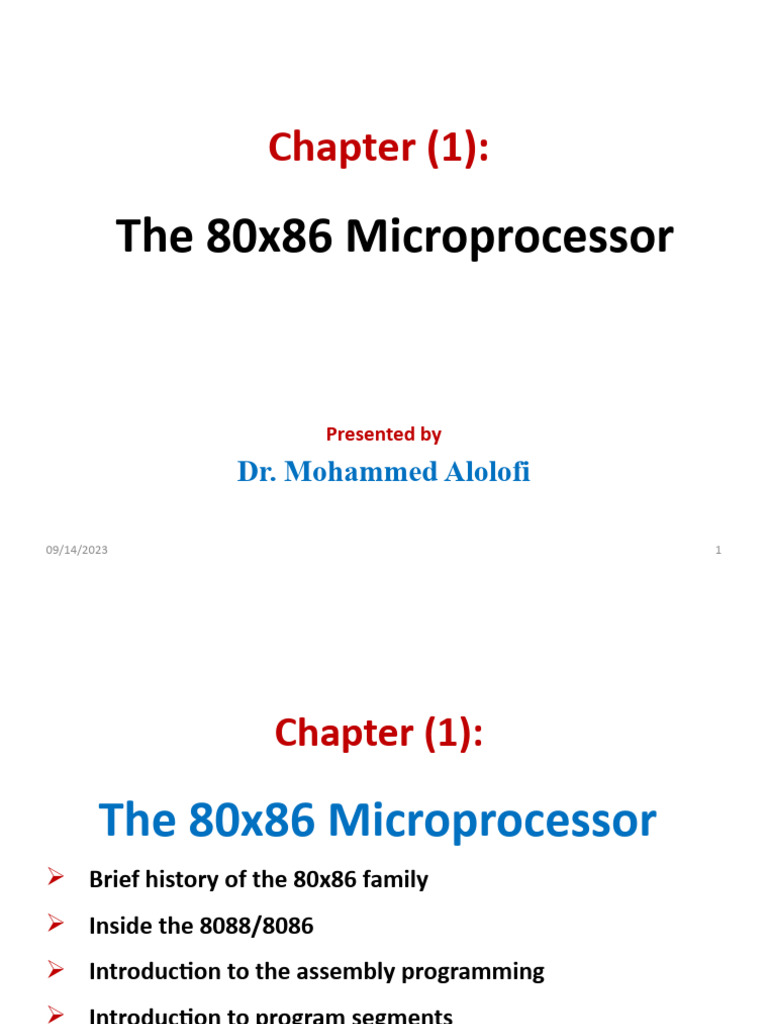 Micro Lecture Ch 1 Pdf Assembly Language Computing