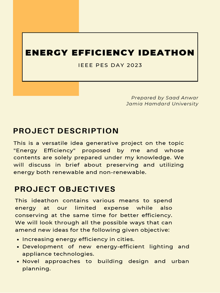 Ideathon PES Day 2023 | PDF | Efficient Energy Use | Electrical Grid